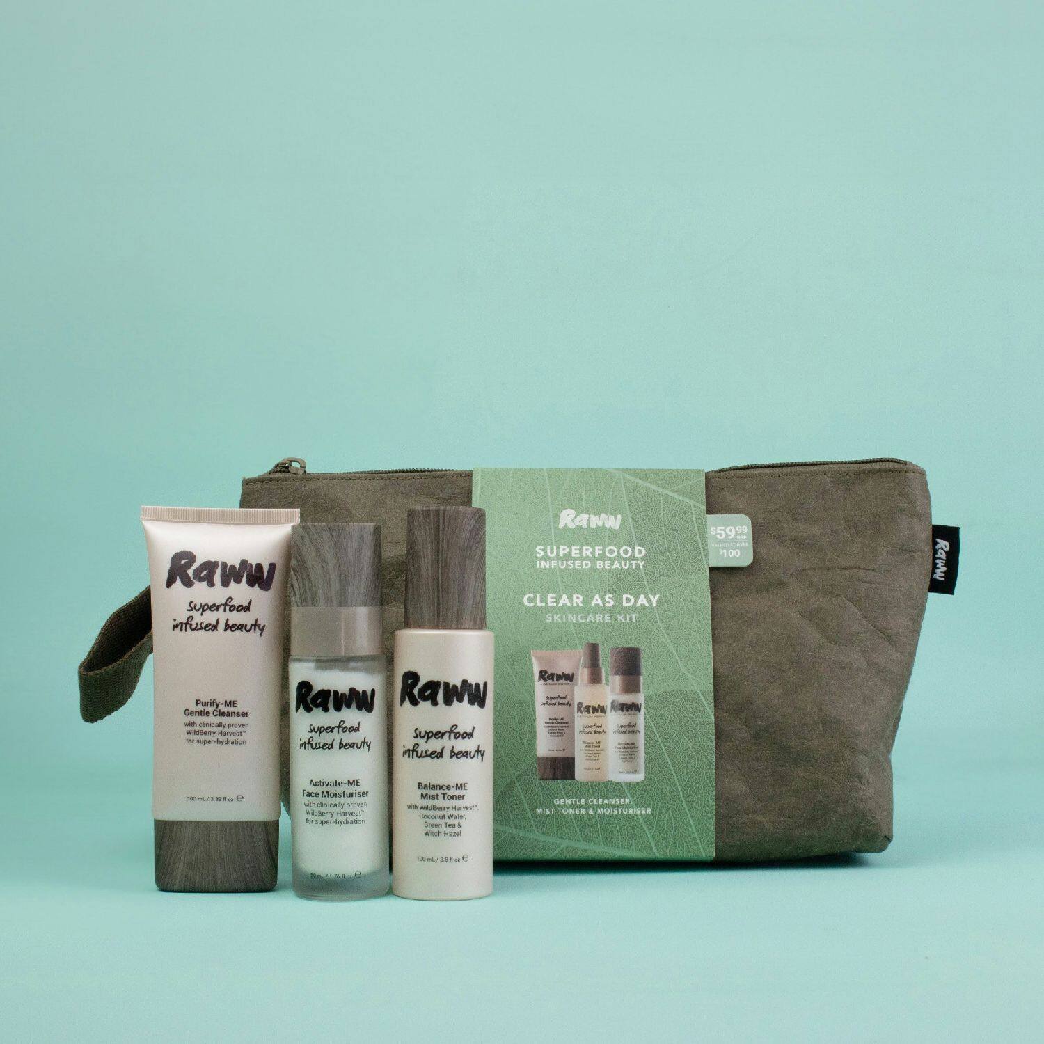 Buy RAWW Cosmetics Clear As Day Skincare Kit Qantas Marketplace